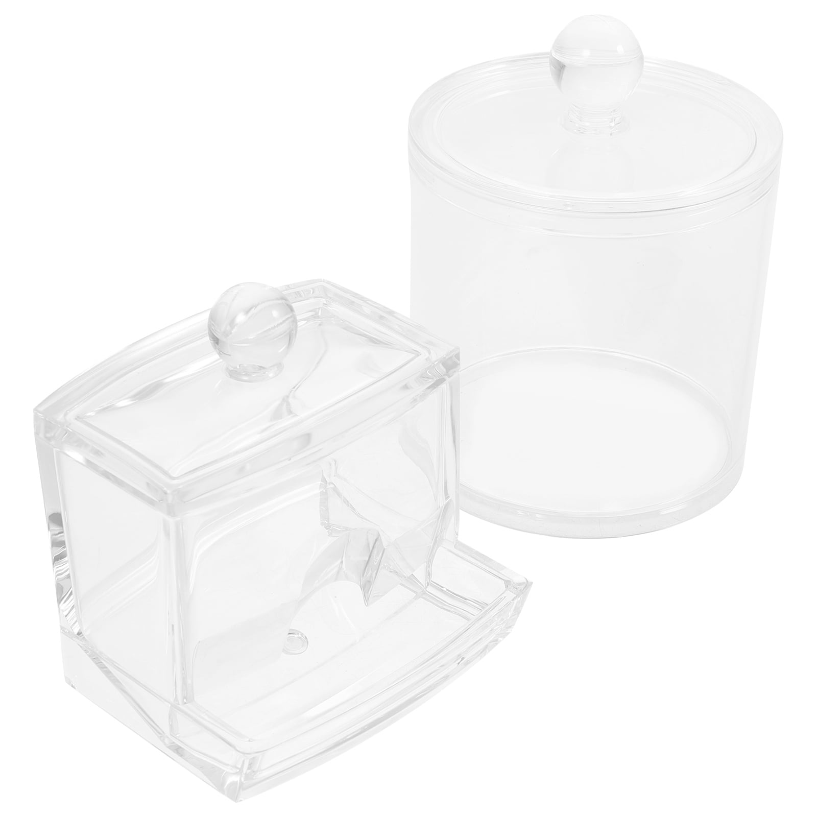 2 Pcs Bag Cosmetic Cotton Storage Box Dust-proof Container Travel ...