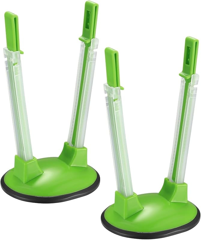 2 Pcs Baggy Rack, Freezer Bag Holder Stand, Adjustable Food Storage Holders, Plastic Food Prep ...