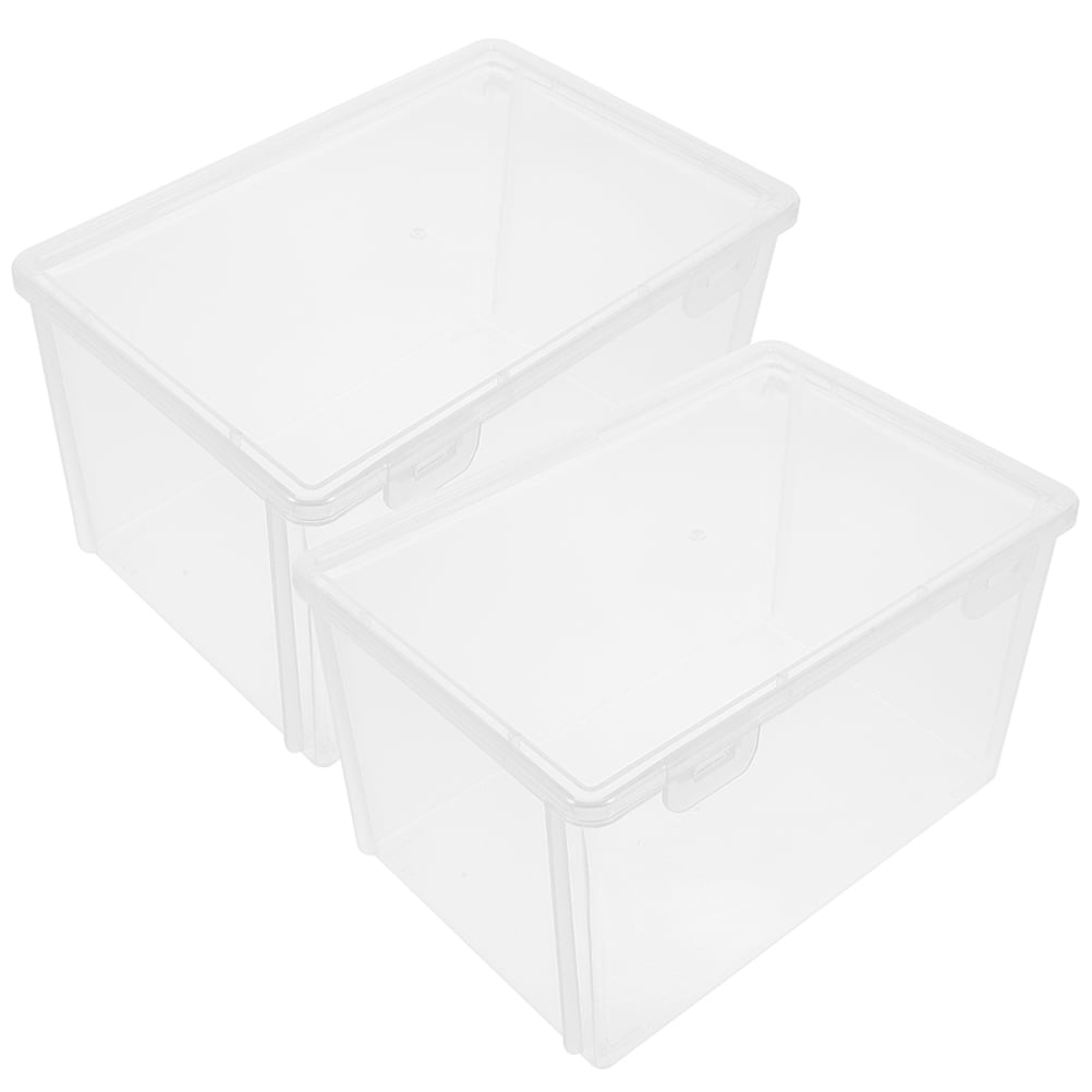 STRANDCHIC Fresh Keep Box Transparent Plastic 2Pcs 8.4X5.8X5In ...