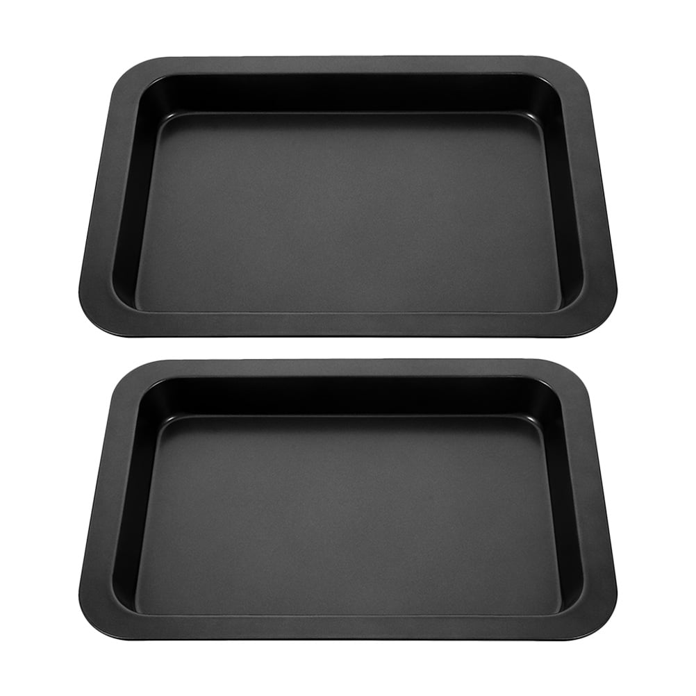 2 Pcs Bakeware Baking Tray Rectangle Cake Pan Cookie Baking Pan Small ...