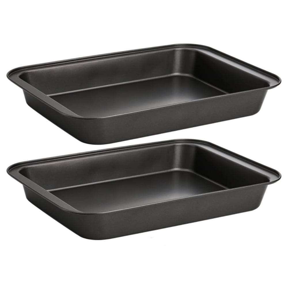 Boriyuan 2 Pcs Nonstick Small Cake Baking Sheet Pans, 12.6 x 8.6 inch ...