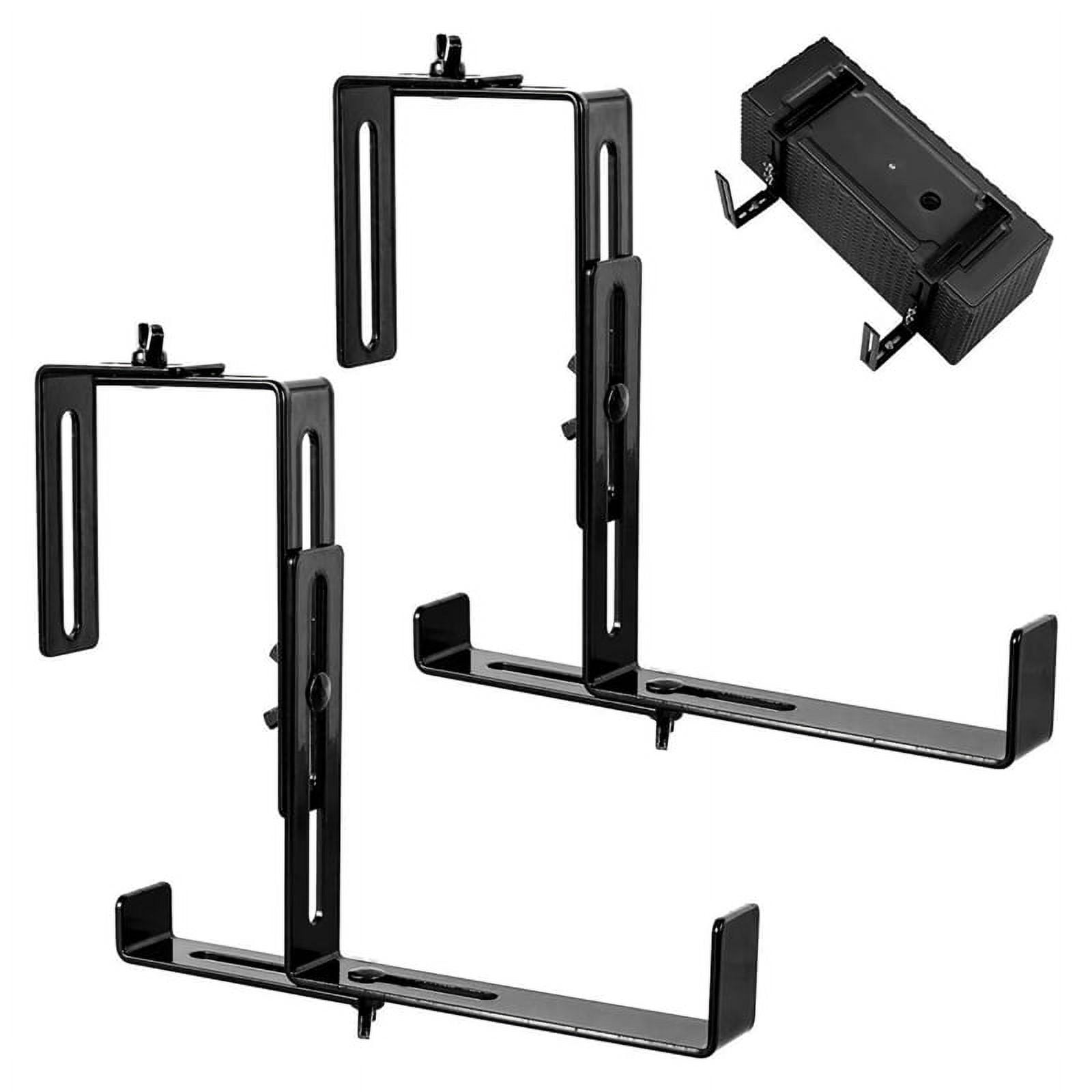 2 Pcs Balcony Railing Hanging Flower Pot Hook Planter Hanger Adjustable ...