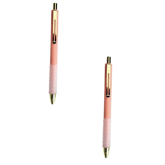 2 Pcs Ballpoint Pens Black Ink Medium Point 1mm Pen with Soft Grip Ball ...