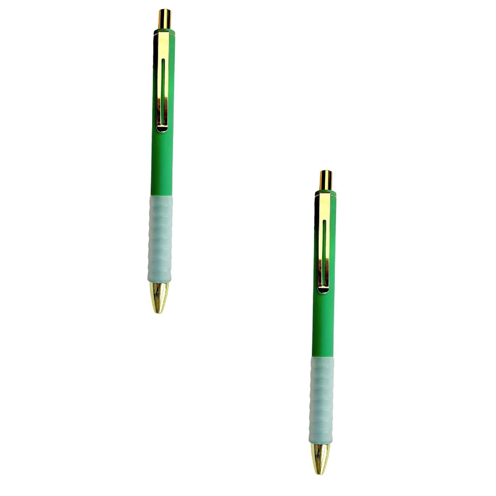 2 Pcs Ballpoint Pens Black Ink Medium Point 1mm Pen with Soft Grip Ball ...