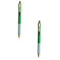 2 Pcs Ballpoint Pens Black Ink Medium Point 1mm Pen with Soft Grip Ball ...