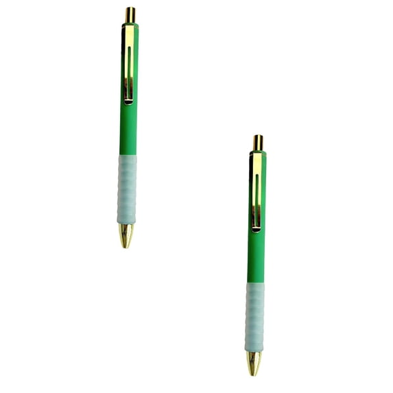 2 Pcs Ballpoint Pens Black Ink Medium Point 1mm Pen with Soft Grip Ball ...