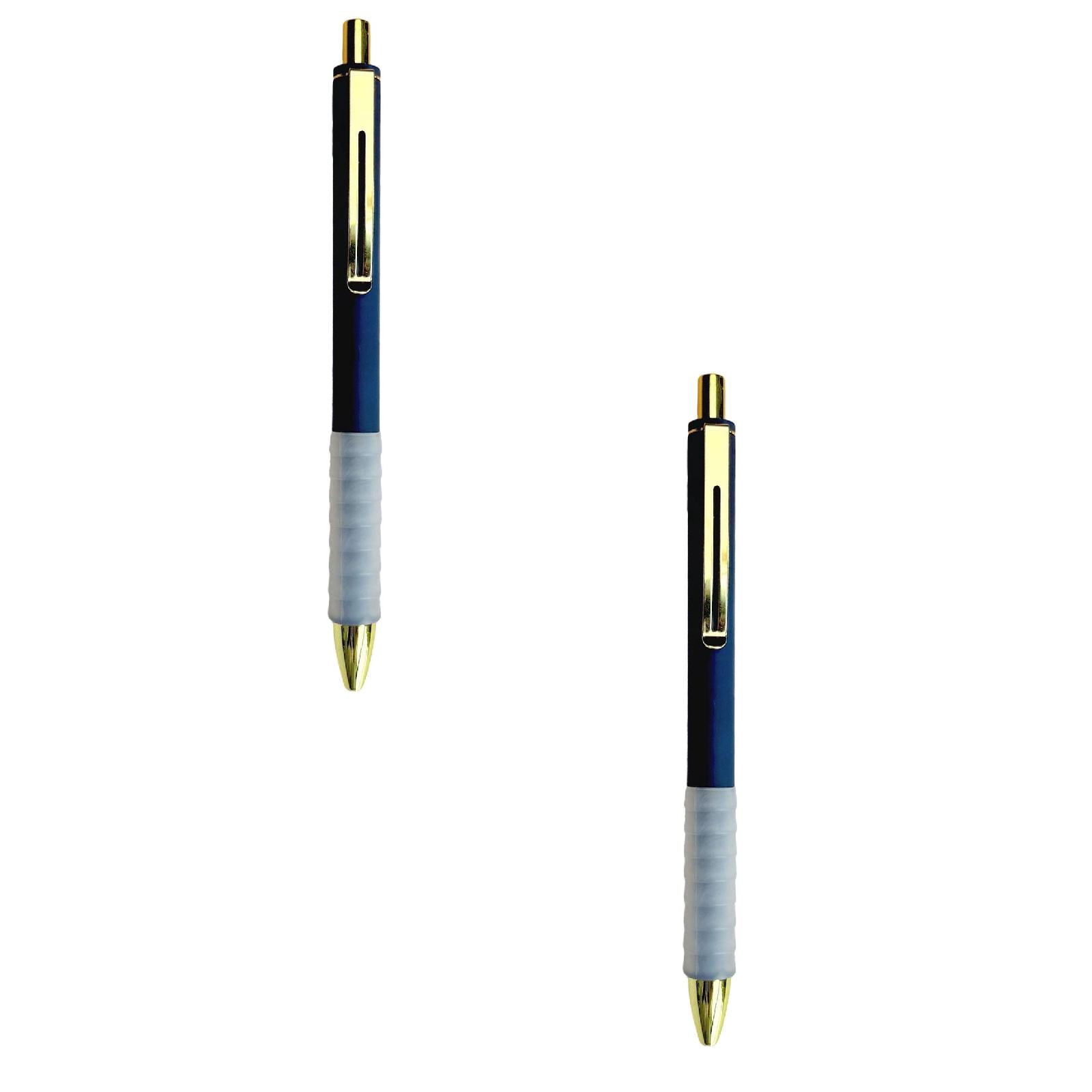 2 Pcs Ballpoint Pens Black Ink Medium Point 1mm Pen with Soft Grip Ball ...