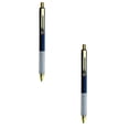 2 Pcs Ballpoint Pens Black Ink Medium Point 1mm Pen with Soft Grip Ball ...