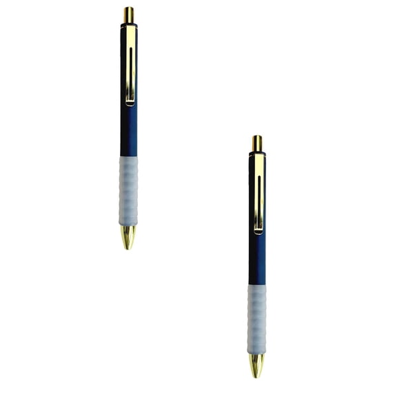 2 Pcs Ballpoint Pens Black Ink Medium Point 1mm Pen with Soft Grip Ball ...