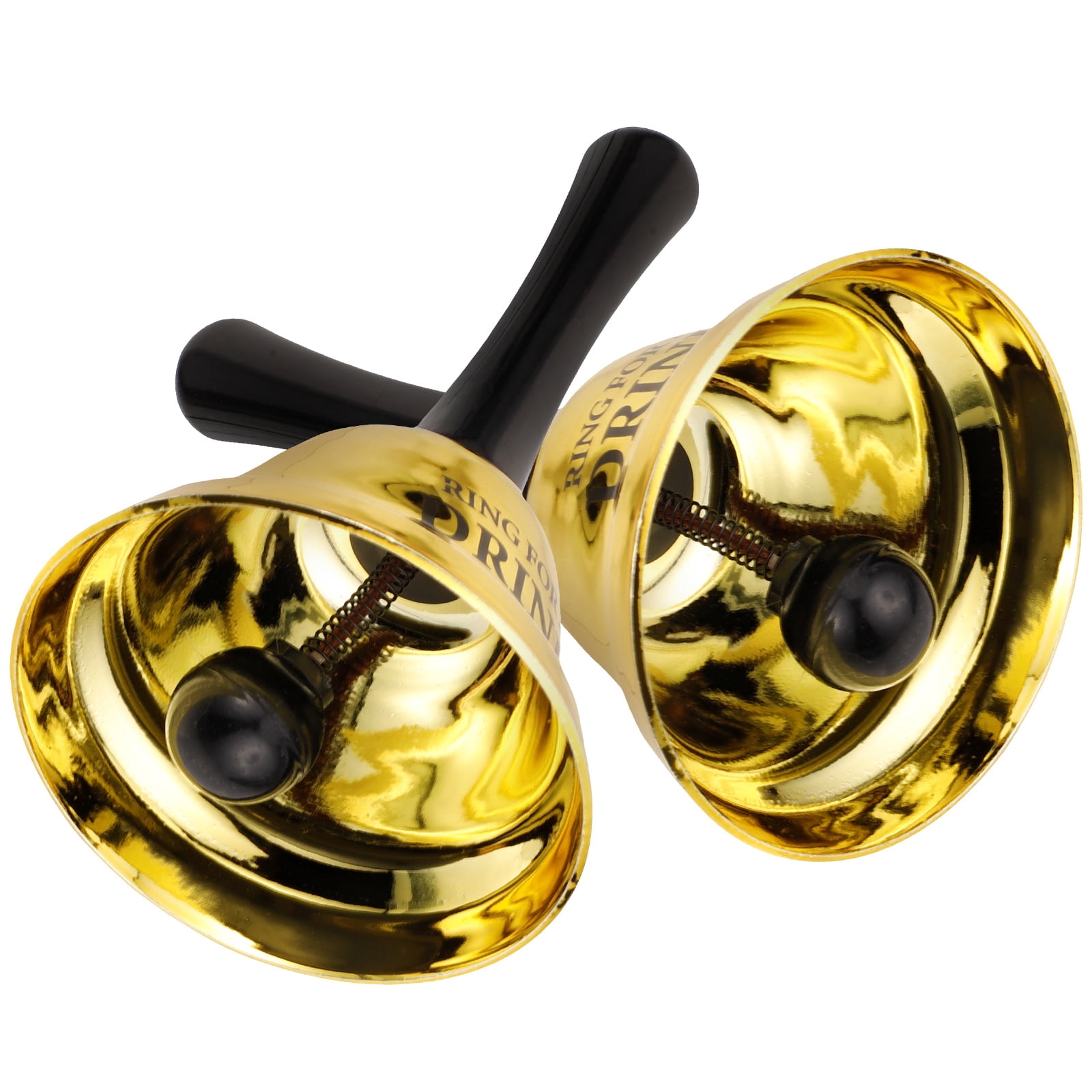 FELTECHELECTR Service Bell Hand Bell Metal 2Pcs 5.1X3X3In - Walmart.com