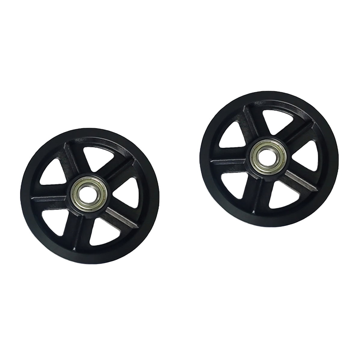 2 Pcs Barn Door Pulley Room Wheel Hanging Rail Roller over Sliding ...