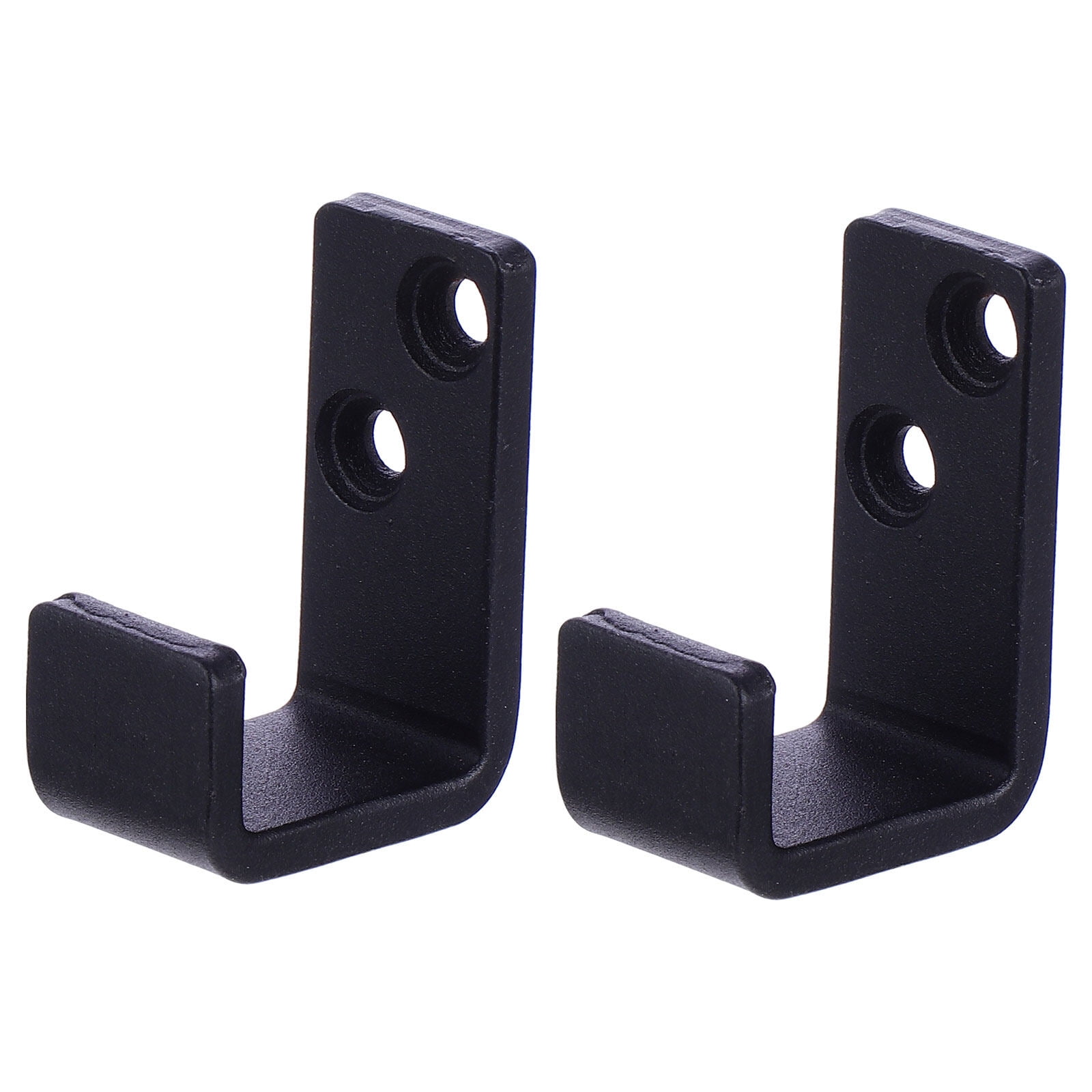 2 Pcs Barn Door Swing Stop Double Bypass Hardware Kit Sliding Black ...