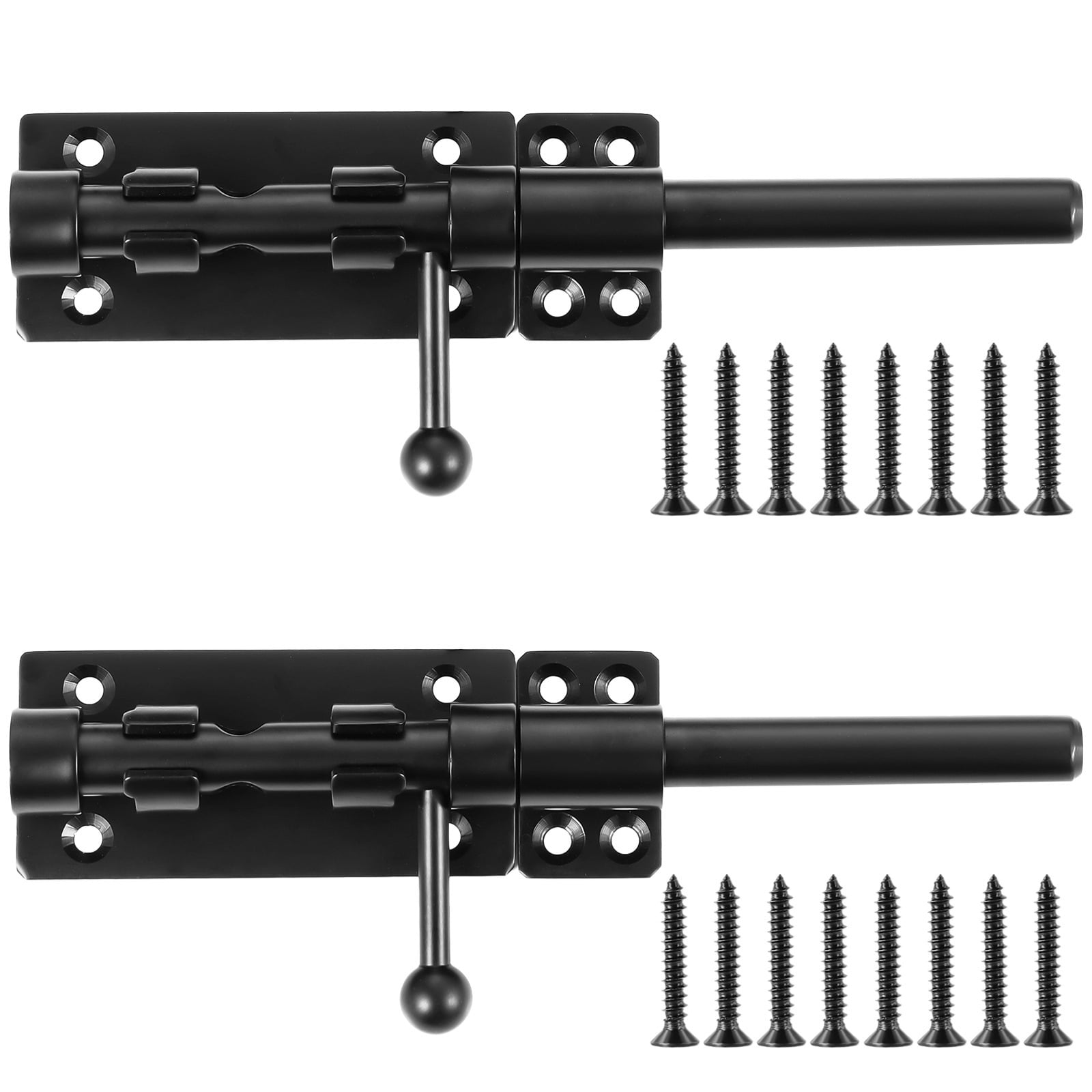 2 Pcs Barrel Bolts, Heavy Duty Stainless Steel Slide Bolts with Padlock ...