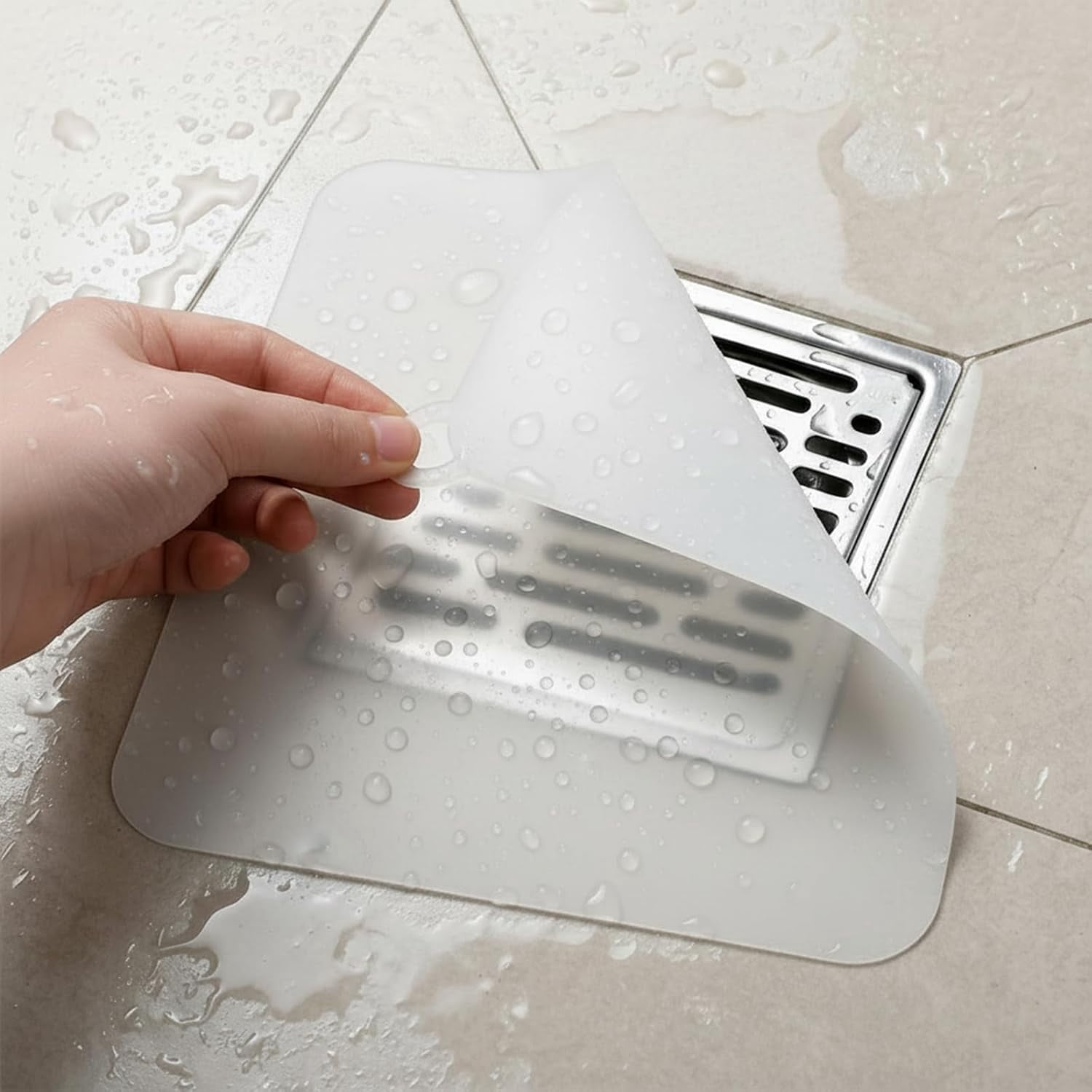 2 Pcs Basement Drain Cover, Floor Drain Cover 7.8x7.8 Inch Silicone Tub ...
