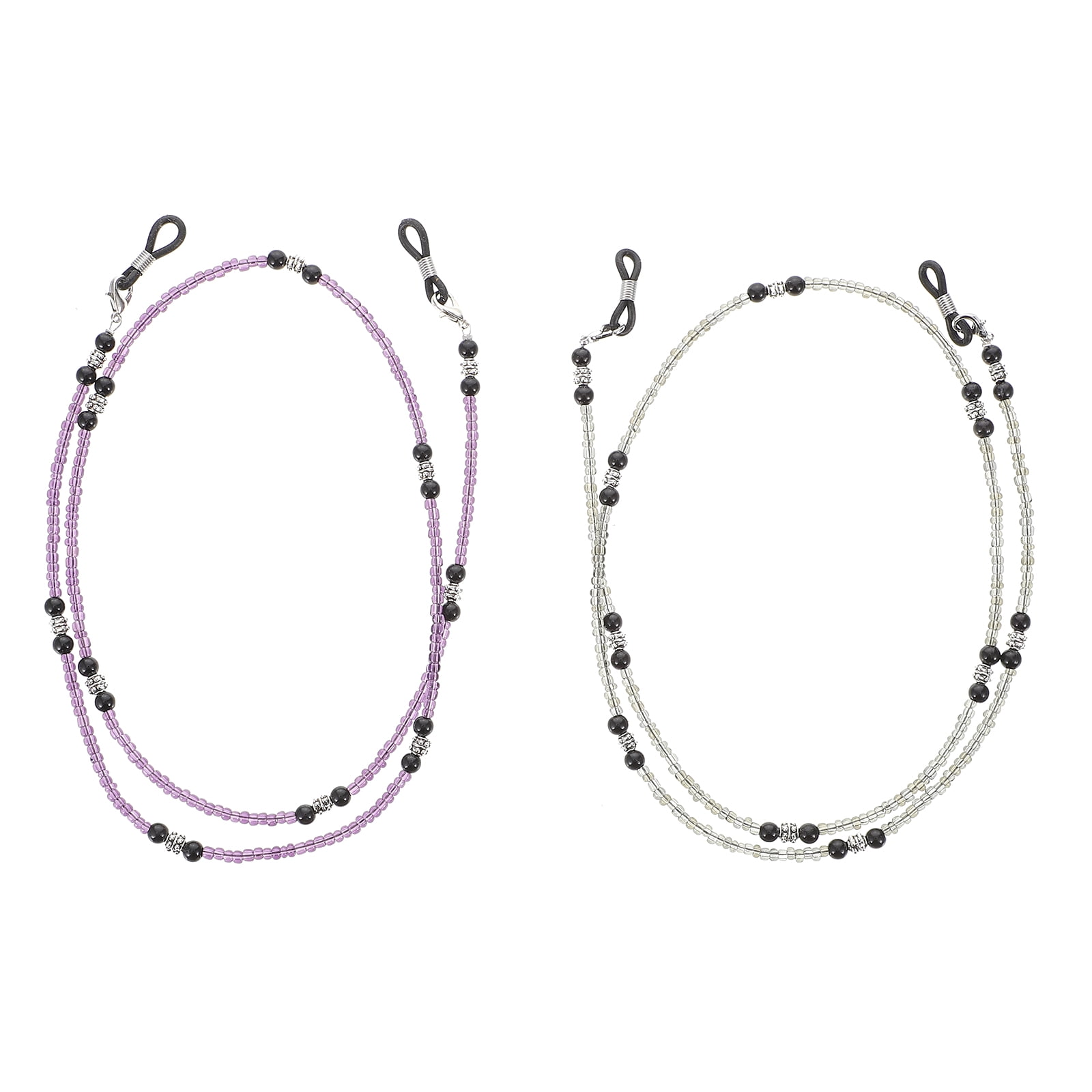 2 Pcs Beaded Glasses Lanyard Eyeglass Holder Chain Reading Sunglasses ...