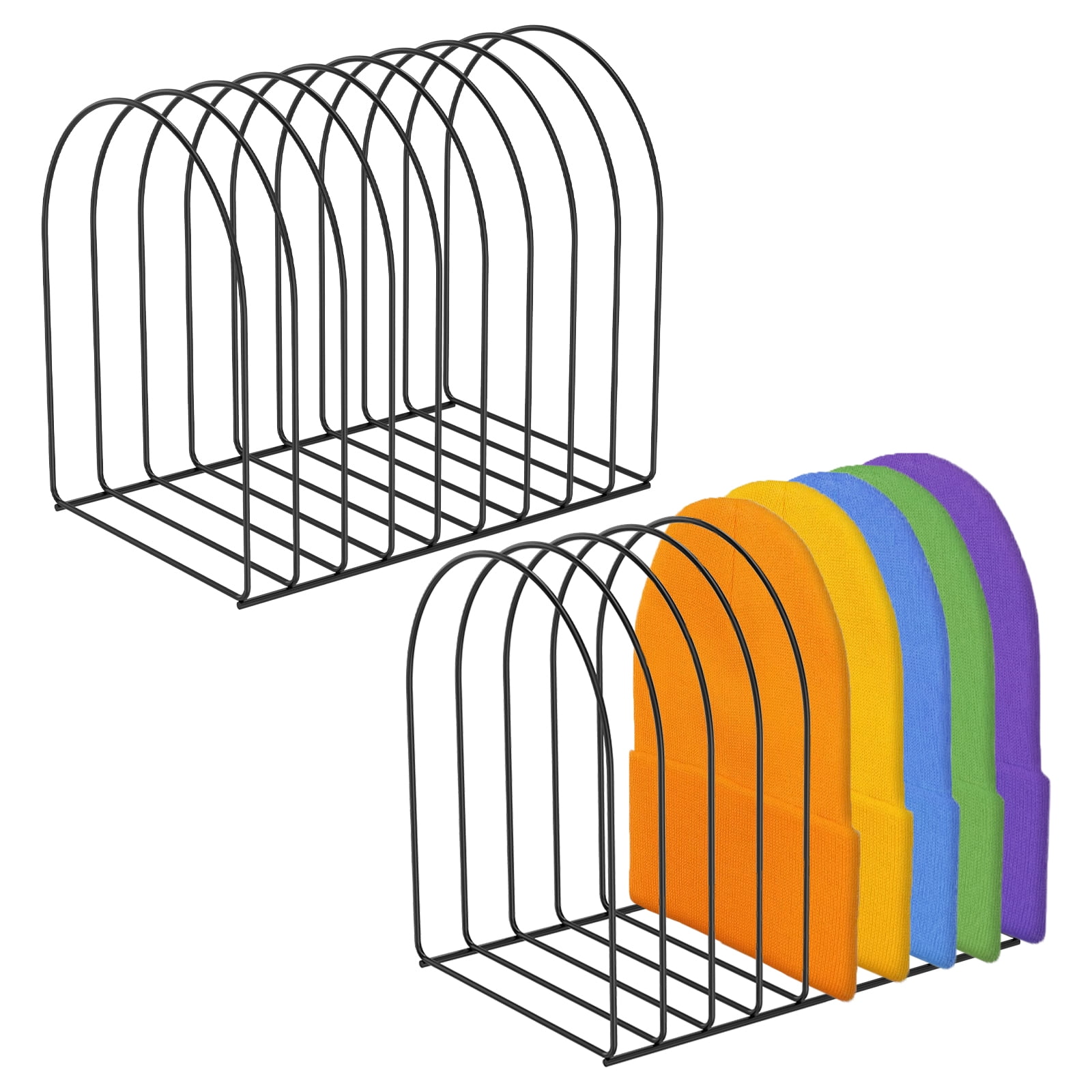 2 Pcs Beanie Holder Organizer Knitted Hat Storage Rack Display Stand ...