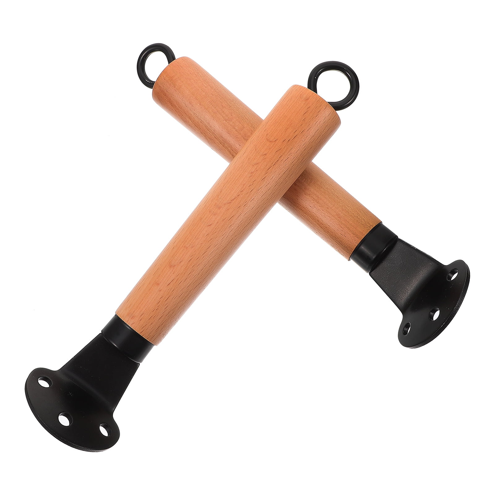 2 Pcs Beech Wood Wok Handle Fry Pans Pot Handles Replacement Pan Handle ...