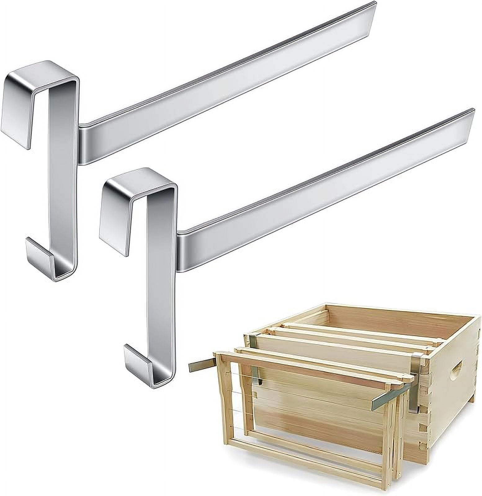 2 Pcs Beehive Frame Holder- Stainless Steel Beehive Frame Perch- 5 Full ...