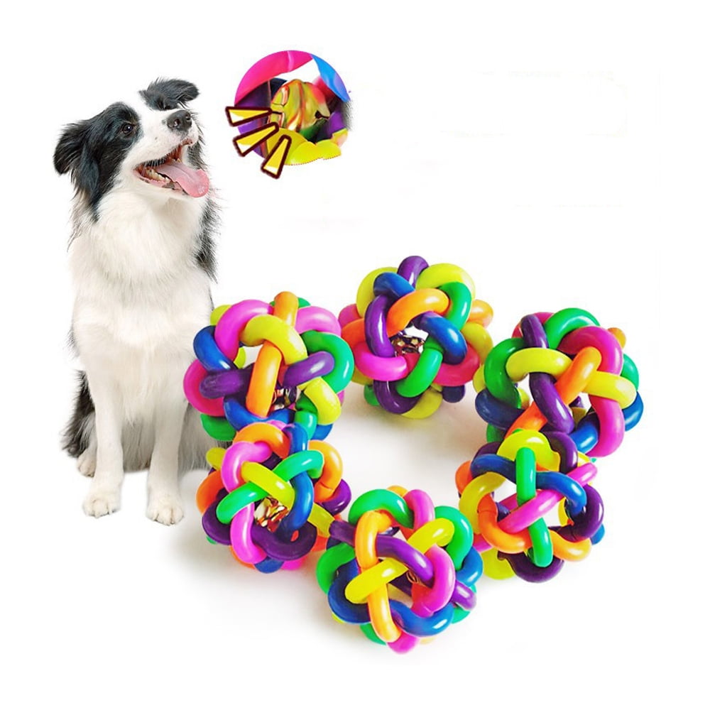 2 Pcs Bell-shaped ball pet toys, colorful bell-shaped woven balls, cat ...
