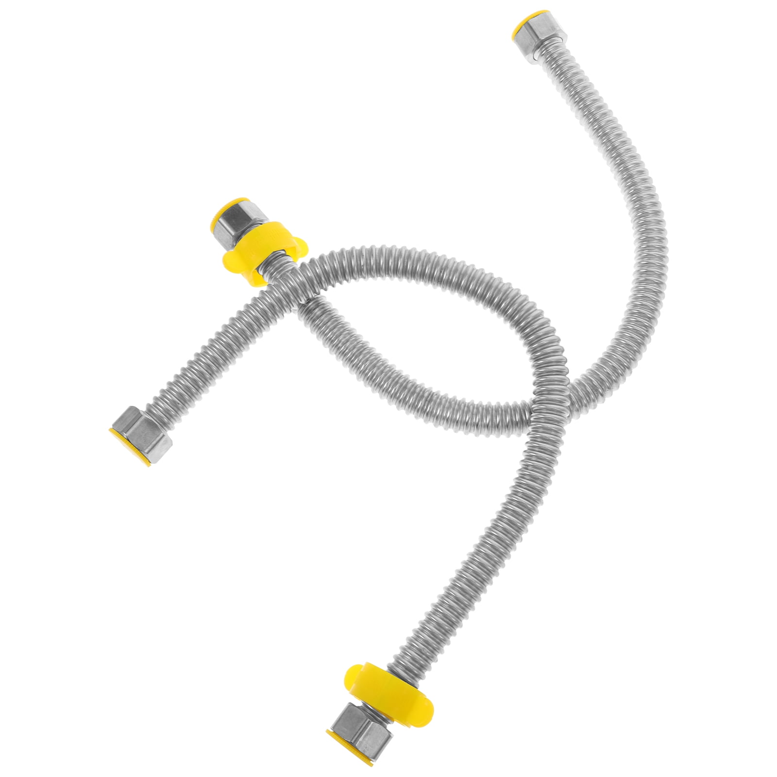 2 Pcs Bellows Water Heater Pipe Stainless Steel 1/2 Hose Tap Connector ...