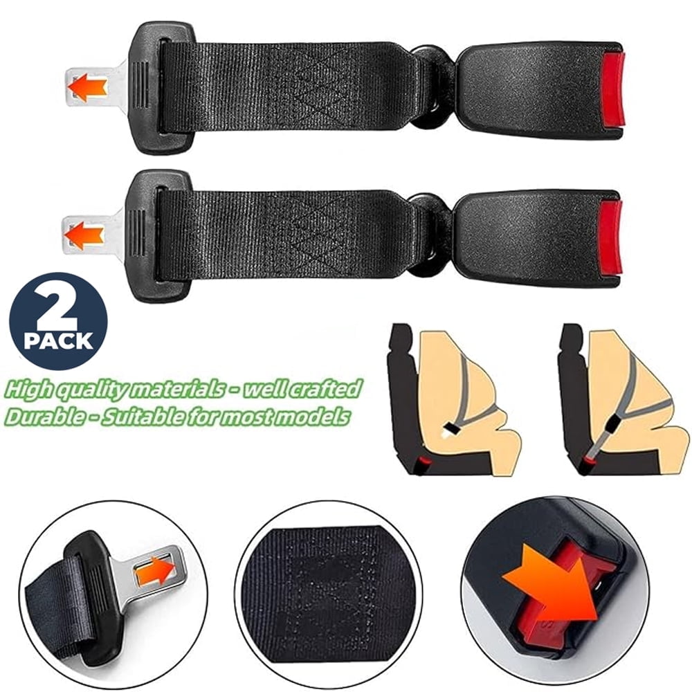 2 Pcs Car Seat Belt Extender, Universal Adjustable Car Extender for All ...