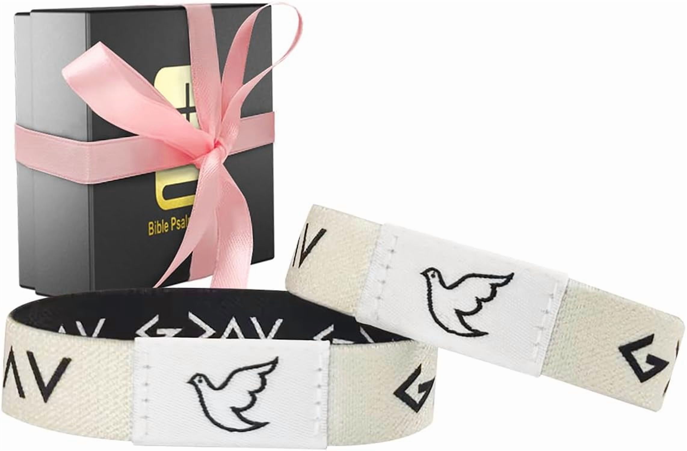 2 Pcs Bible Verse Bracelets,Daily Bible Verse Bracelet Christian ...