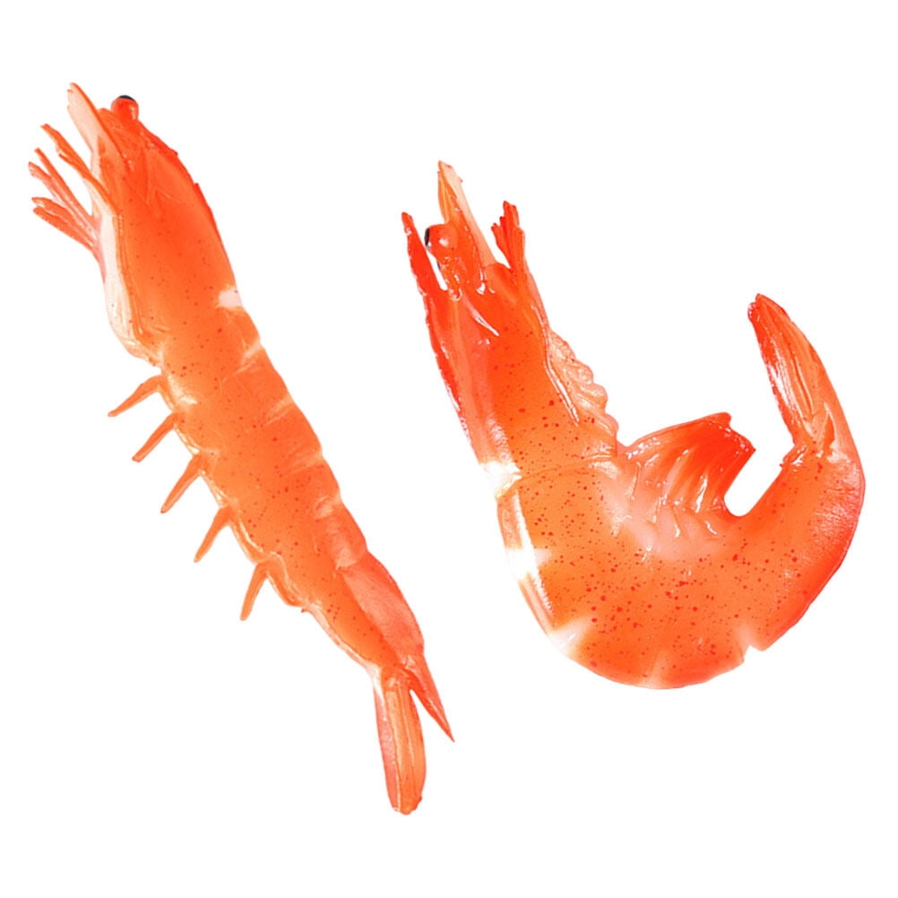 2 Pcs Big Red Prawn Small-Sized Shrimp Realistic Appearance Toy ...
