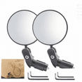22 Pcs Universal Bike Mirrors, Bar End Rearview Mirror with HD Glass ...