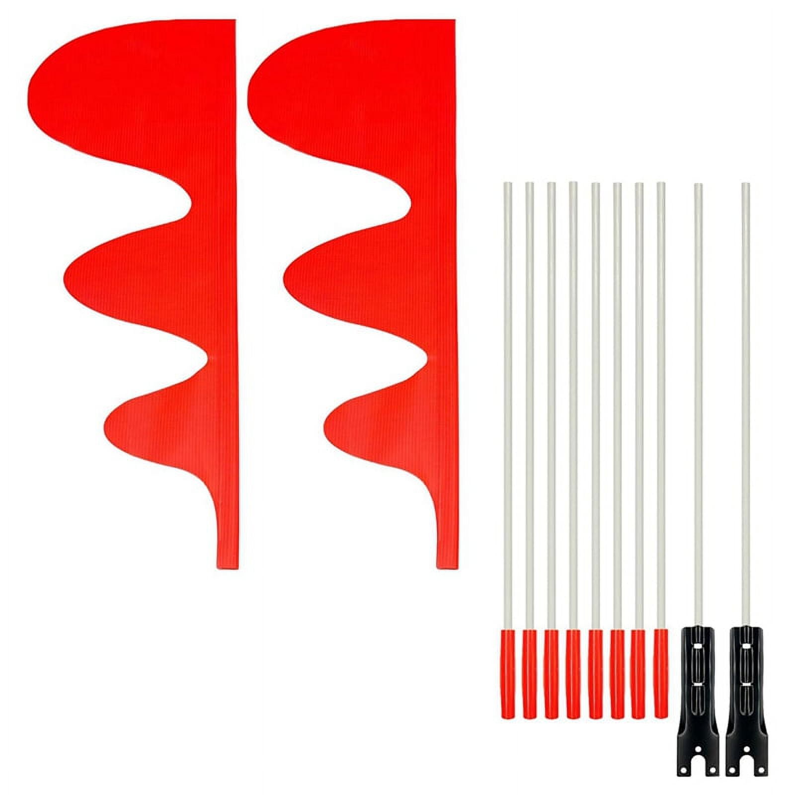 2 Pcs Bike Safety Flags Kids Flag, Trailer Flag Adjustable 6 Feet ...