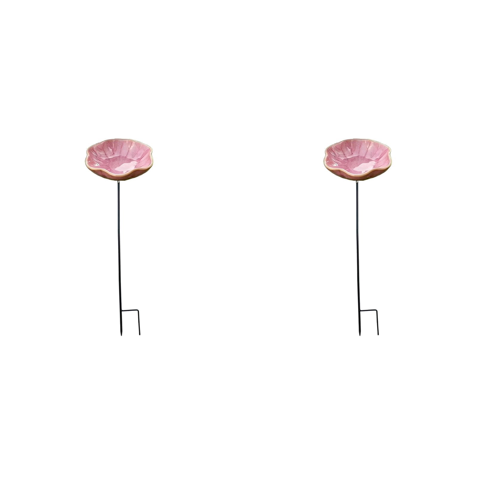 2 Pcs Bird Baths for Outdoors Glass Bird Bath Bowl 23.62 Inch, Outdoor ...