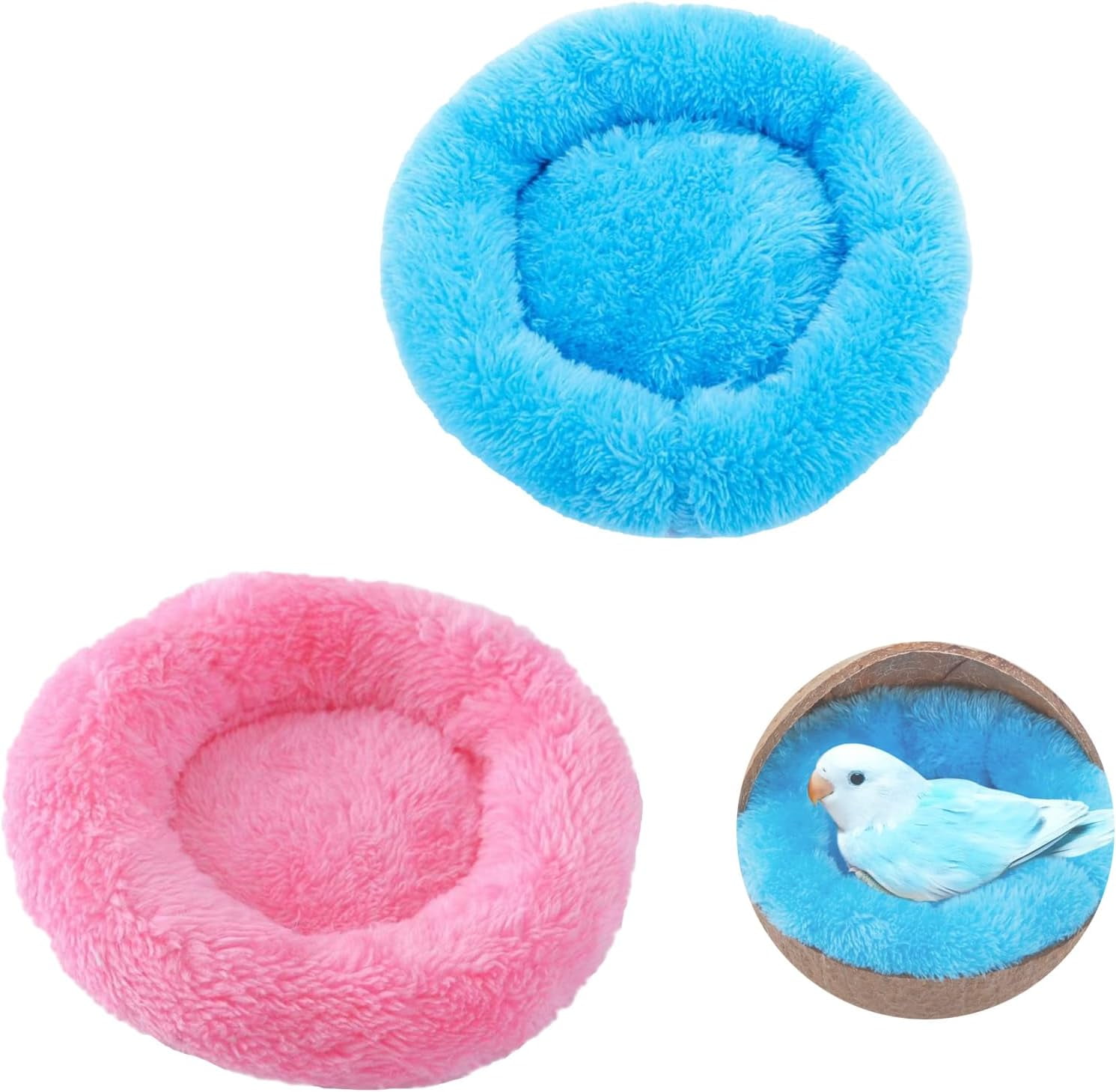 2 Pcs Bird Bed, Plush Bird Nest Mat Parakeet Bed for Cage Bird ...