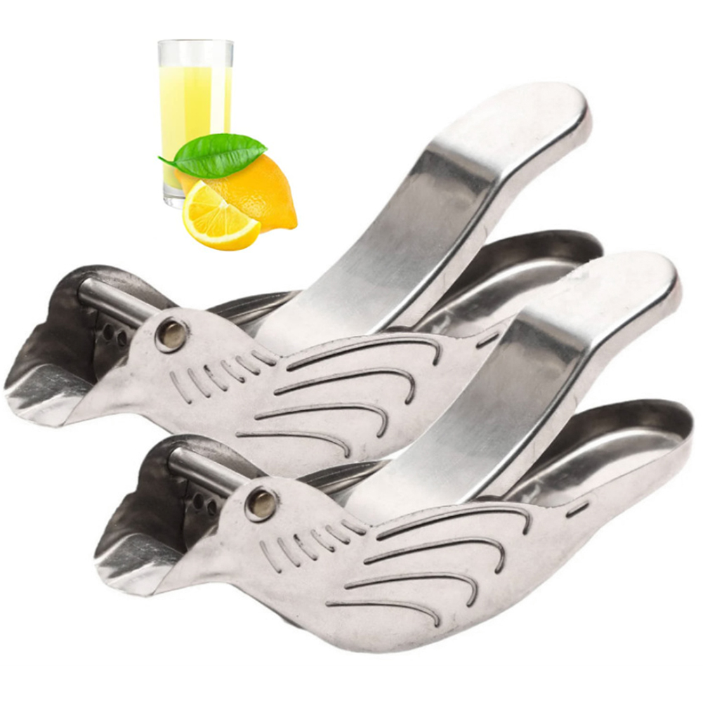 2 Pcs Bird Lemon Squeezer, Stainless Steel Lemon Wedge Squeezer Manual Lemon Juicer Hand Press ...