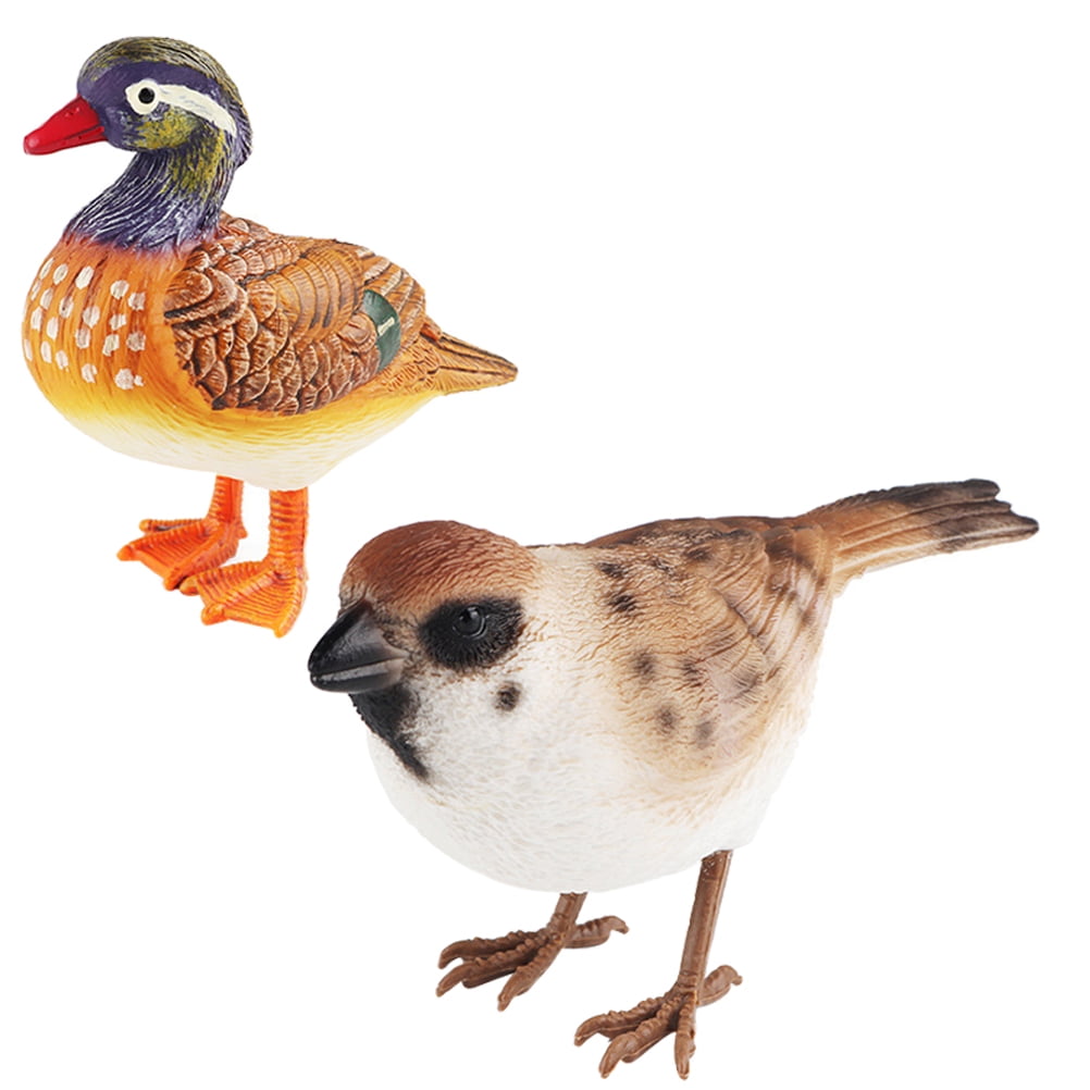 2 Pcs Birdie Simulation Bird Home Decoration Decor for Home Small Bird ...