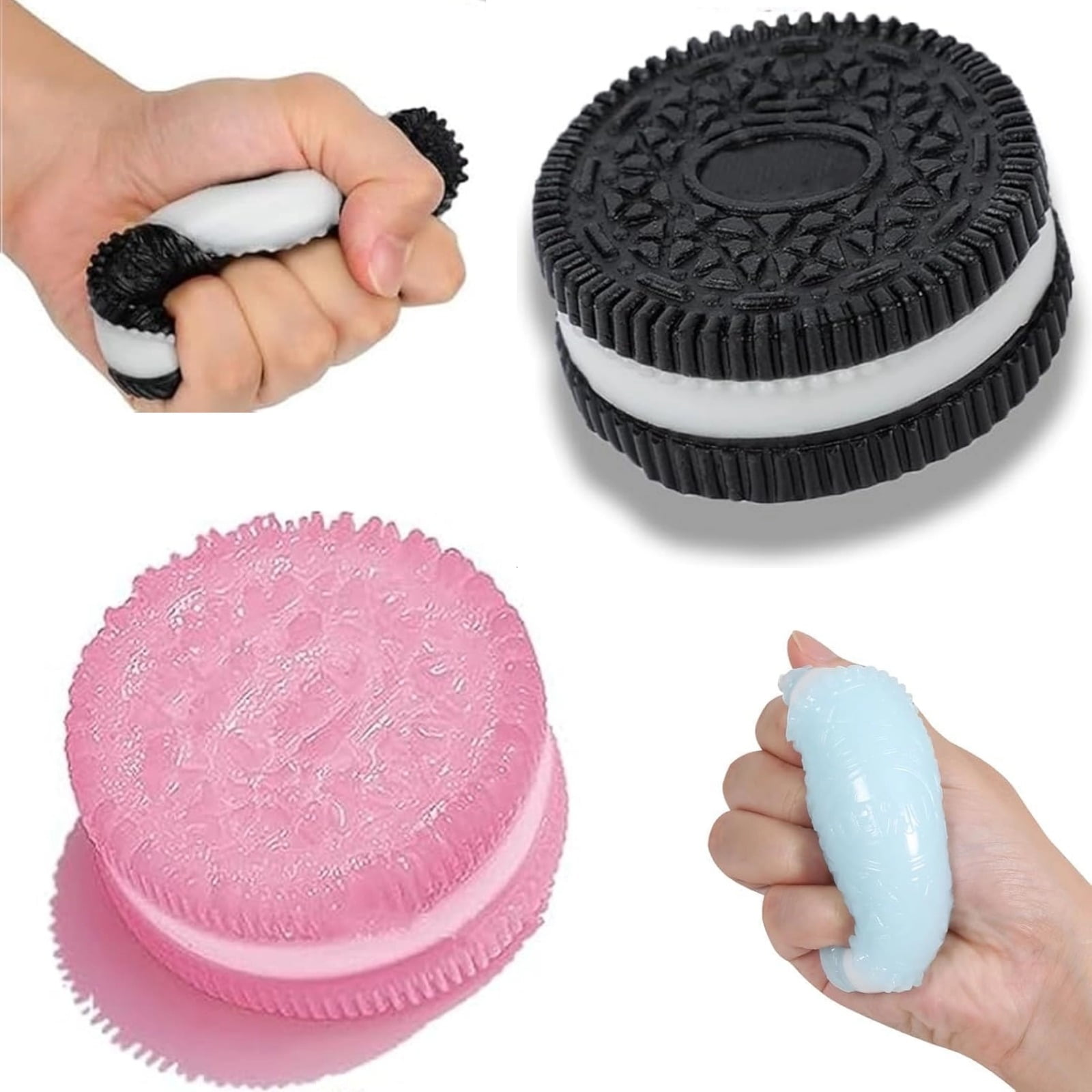 2 Pcs Biscuit Stress Relief Toy,Squishy Stress Relief Toy Pinching ...