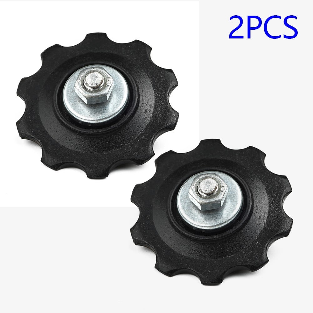 2 Pcs Black 10T Bike Rear Derailleur Pulley Set Bicycle Wide Narrow ...