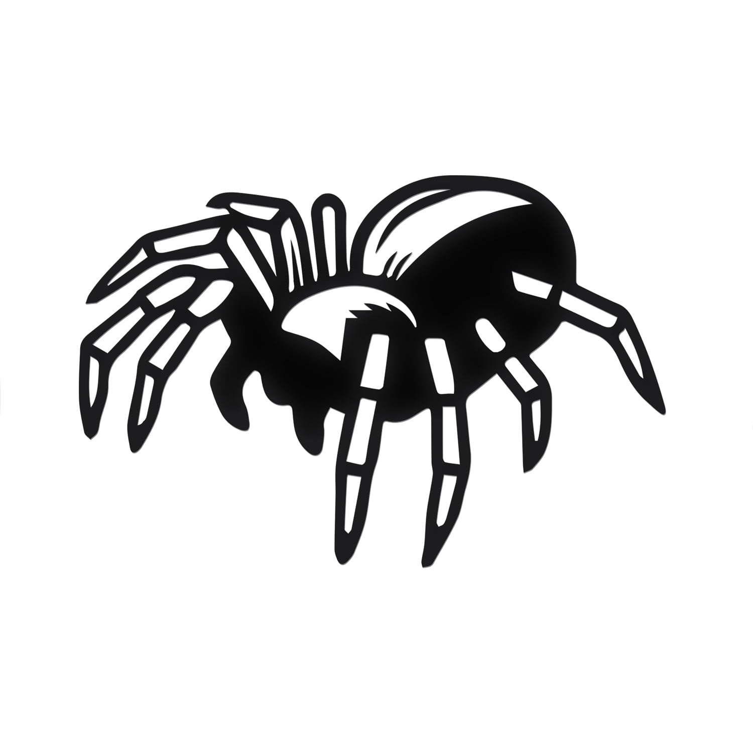 (2 Pcs, Black, 12'' X 8'') Transparent Adhesive Decal Sticker Of Creepy ...