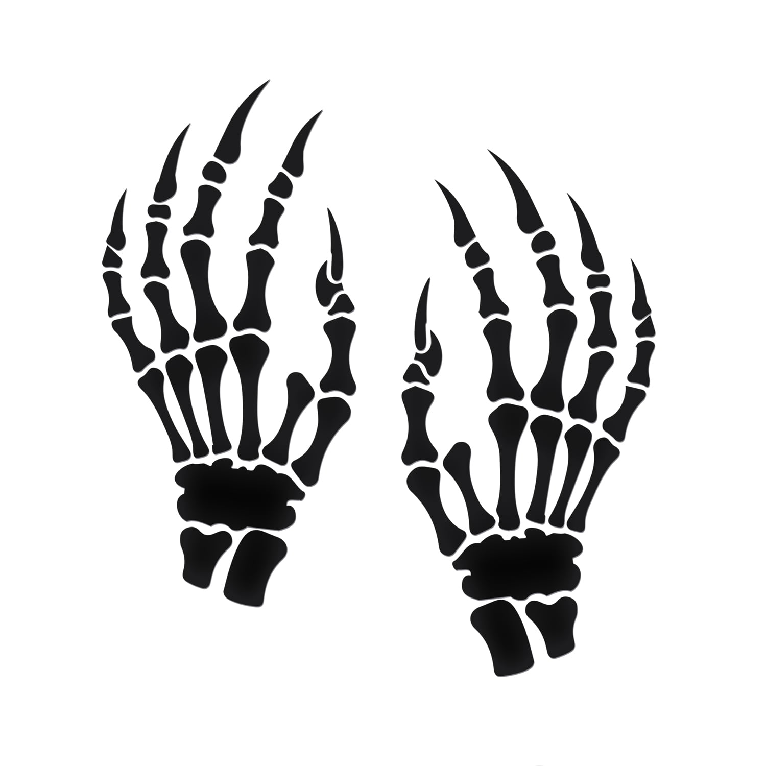 (2 Pcs, Black, 5.6'' X 6'') Transparent Adhesive Decal Sticker Of ...