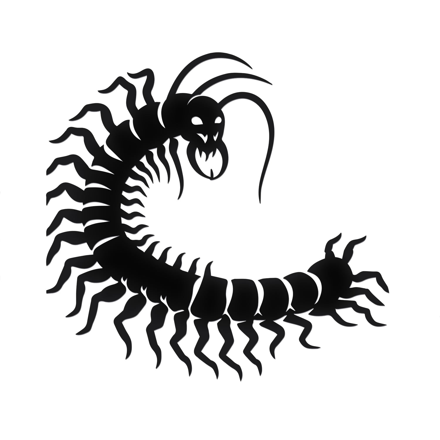 (2 Pcs, Black, 5'' X 4.8'') Transparent Adhesive Decal Sticker Of Scary ...