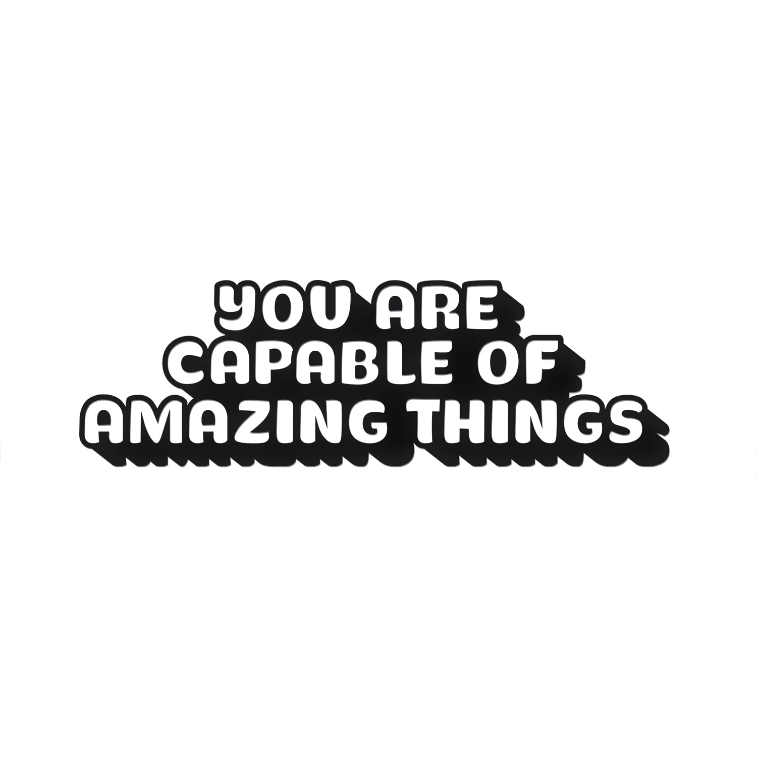 (2 Pcs, Black, 6.8'' X 2.1'') Transparent Adhesive Decal Sticker Of You ...