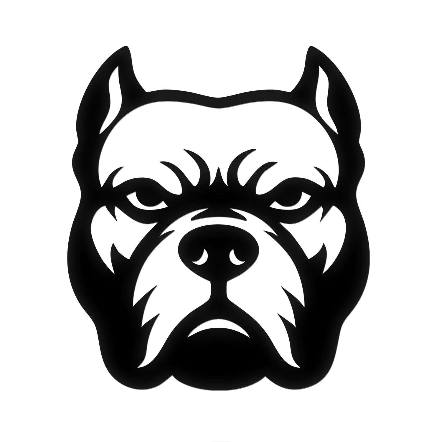 (2 Pcs Black, 7'' x 8.0'') - Vinyl Sticker Decal - "American bully icon ...