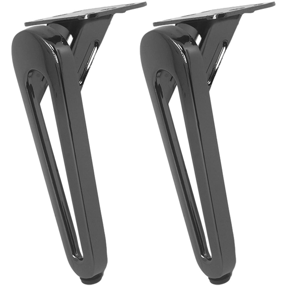 2 Pcs Black Dresser Table Leg Sofa Legs Sofa Support Metal Legs for ...