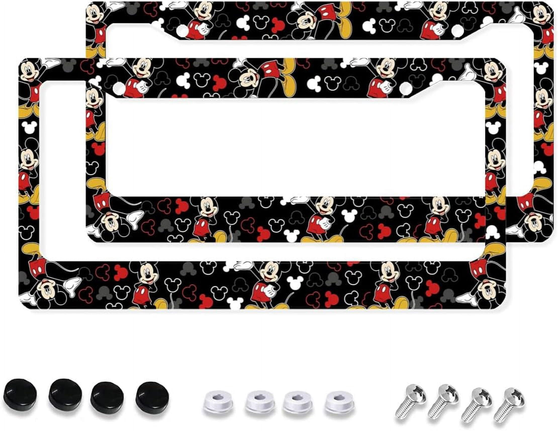 2 Pcs Black License Plate Frame Men Women Cute Car License Plate Frames ...