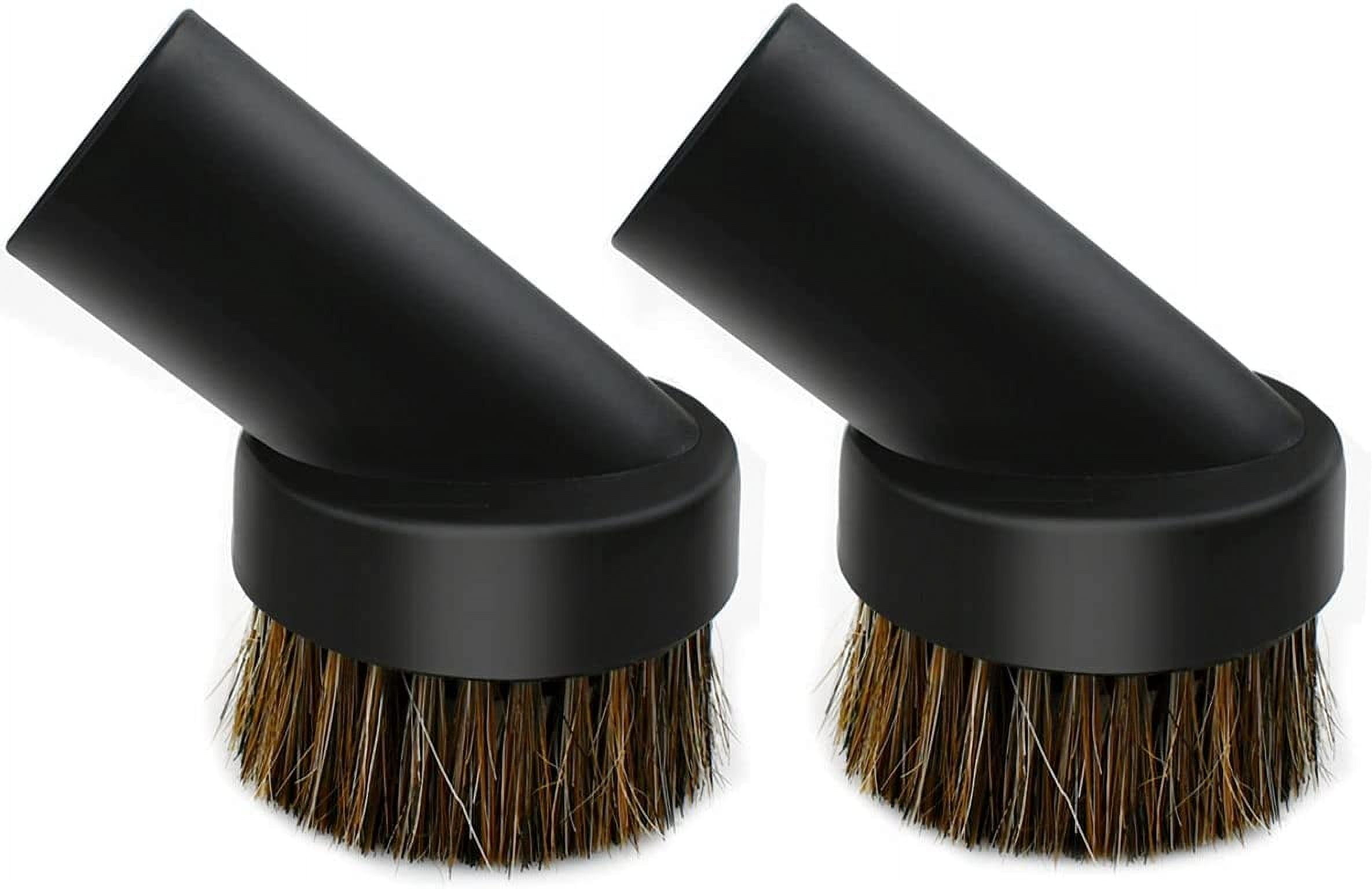 2 Pcs Black Round Dust Brush 1.25'' Vacuum Hose 25mm Horse Hair for ...