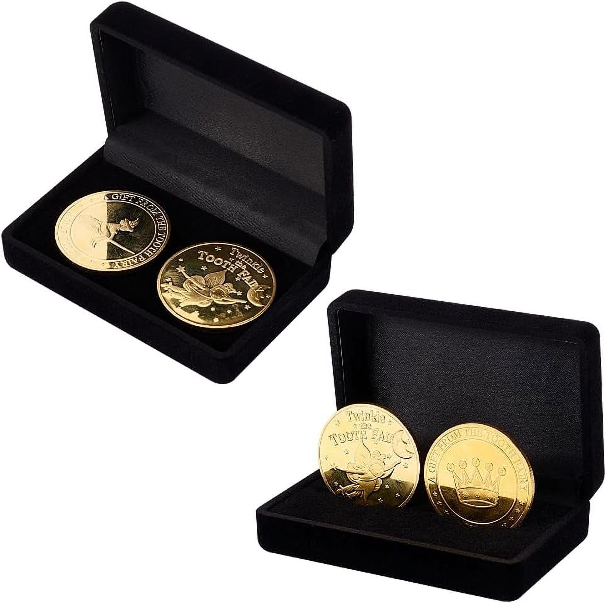 2 Pcs Black Velvet Lapel Badge Display Holders 3.5x2" 2 Slot Medal ...