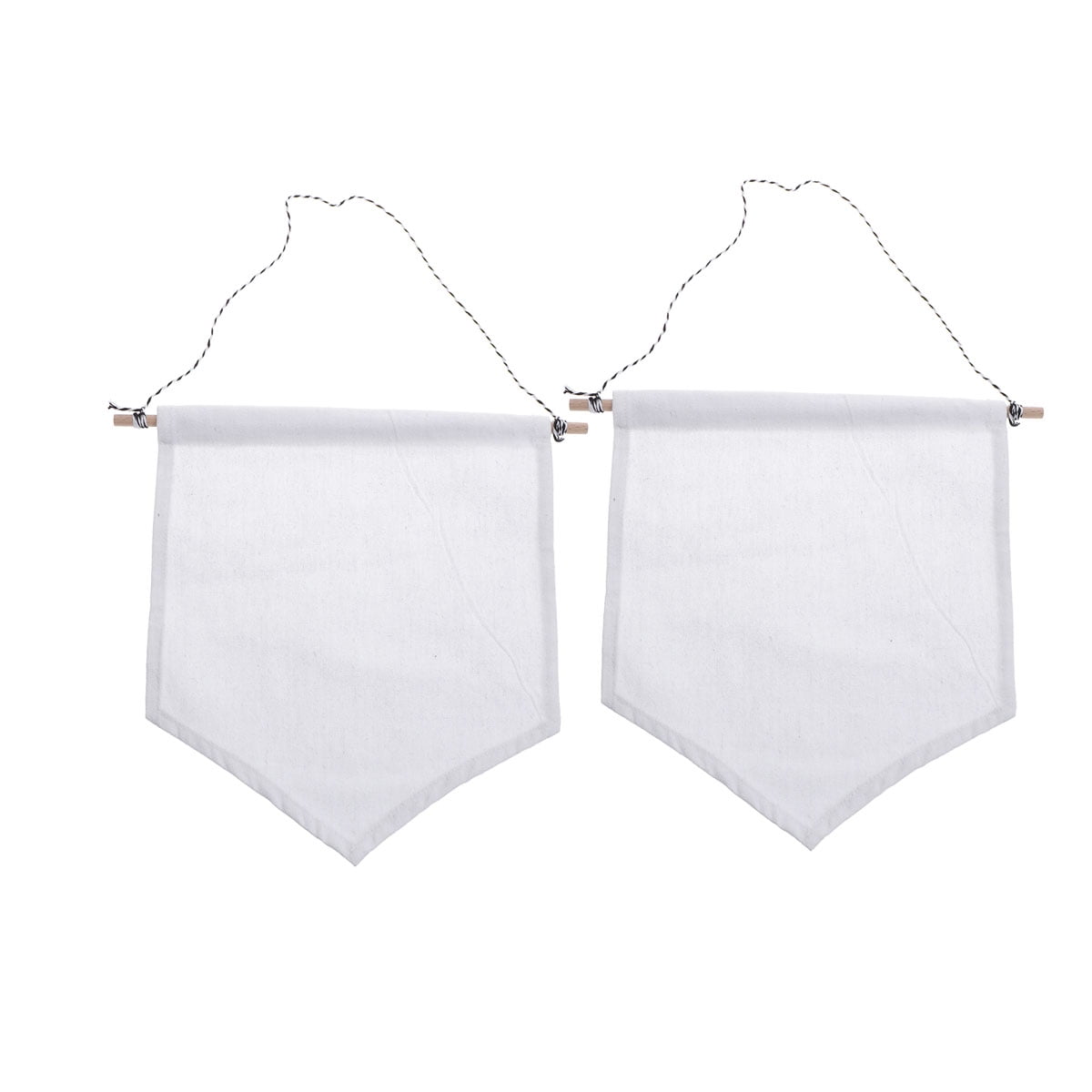 2 Pcs Blank Banner Sublimation Blanks Display Pennant Badge ...