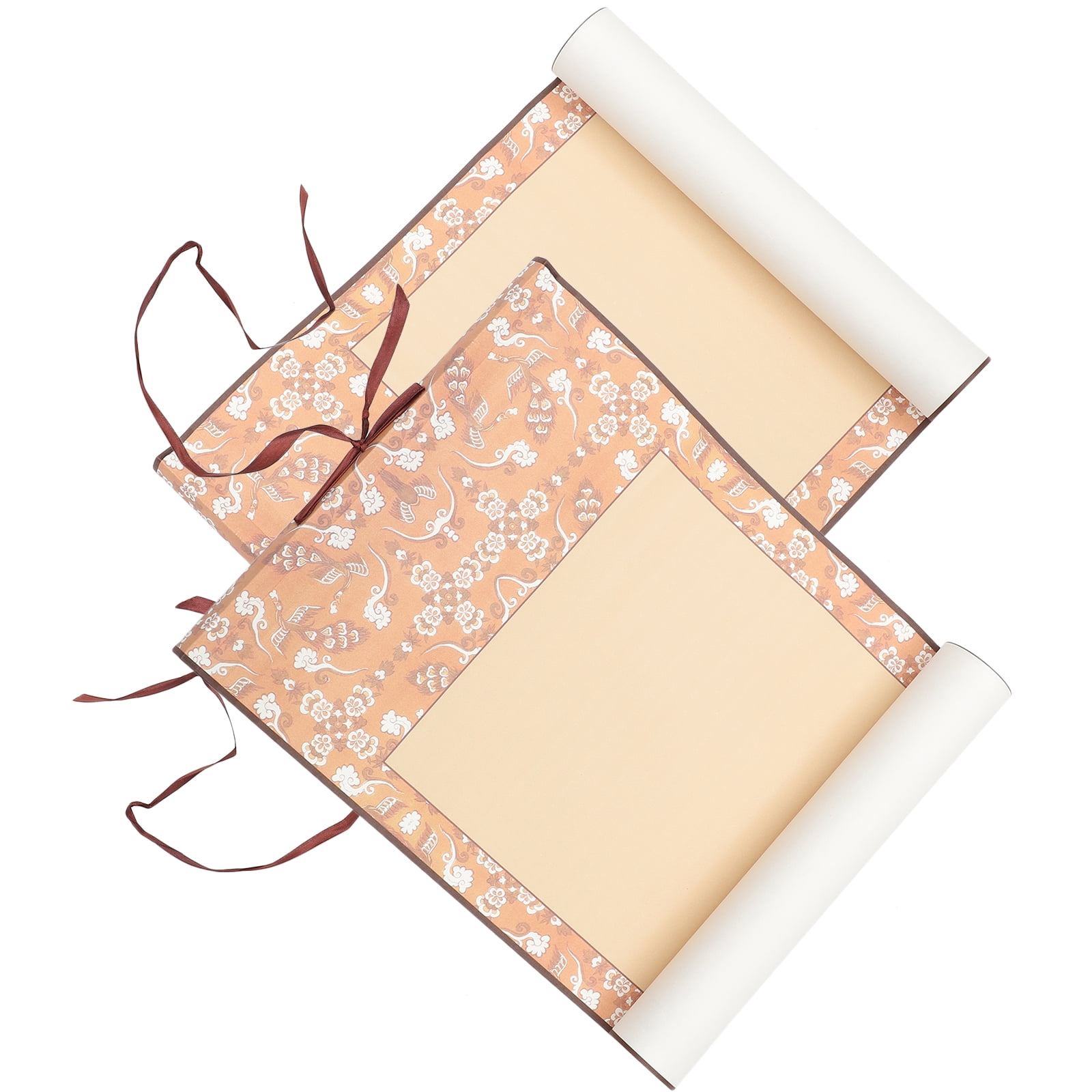 2 Pcs Blank Scroll Calligraphy and Painting Framed Mini Book Hanging ...