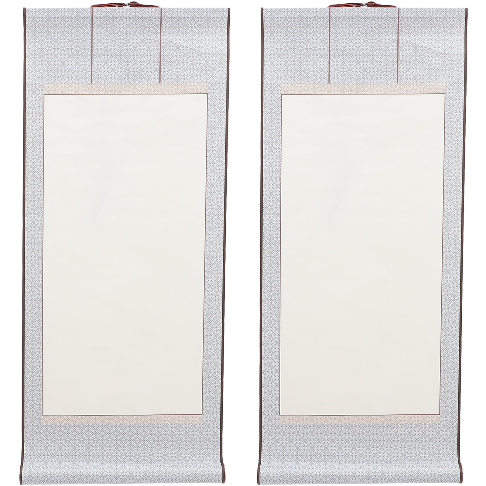 2 Pcs Blank Scroll Calligraphy and Painting Framed Mini Book Hanging ...