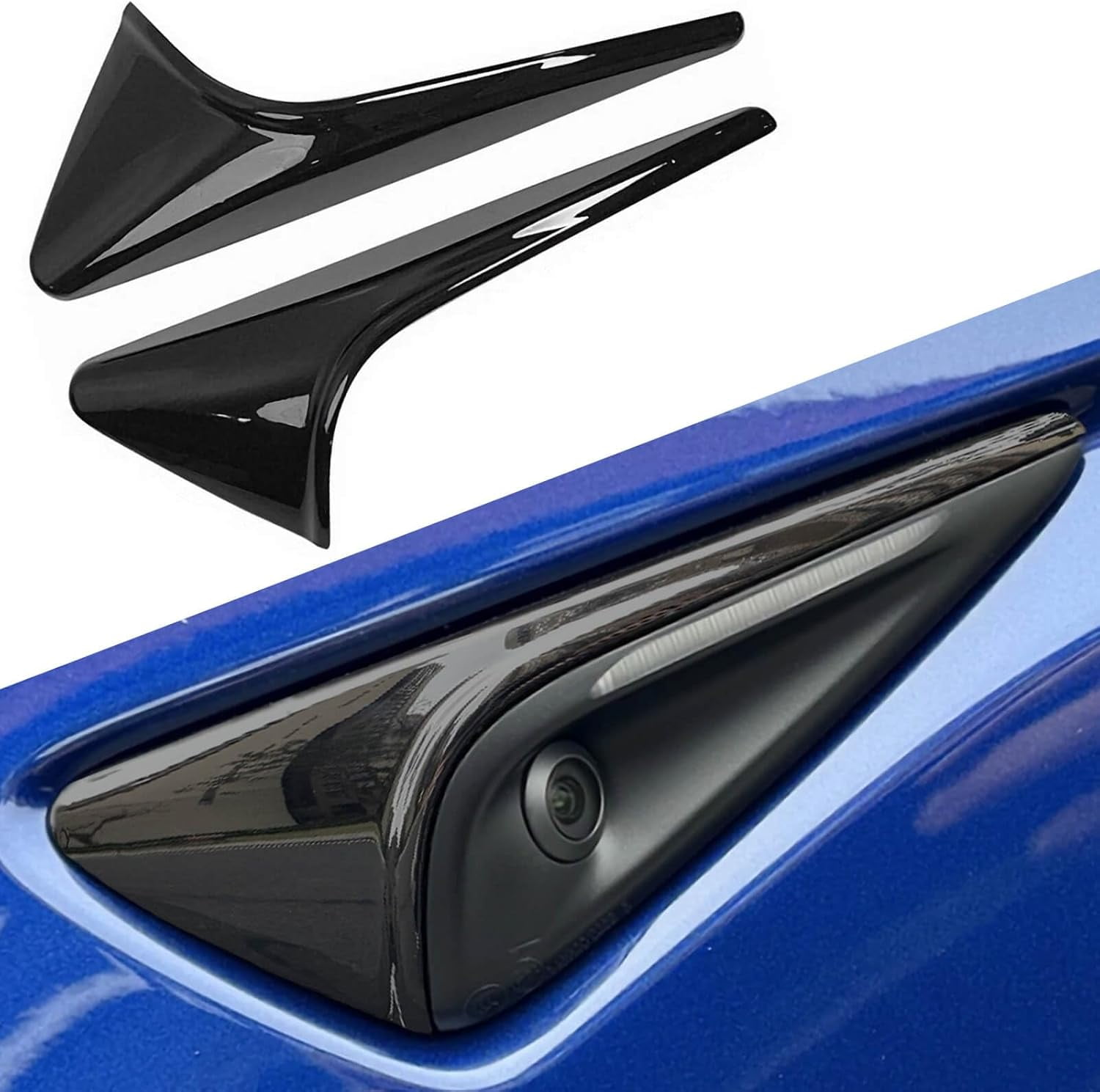 2 Pcs Blind Spot Side Camera Covers for Tesla HW4.0, Compatible with ...