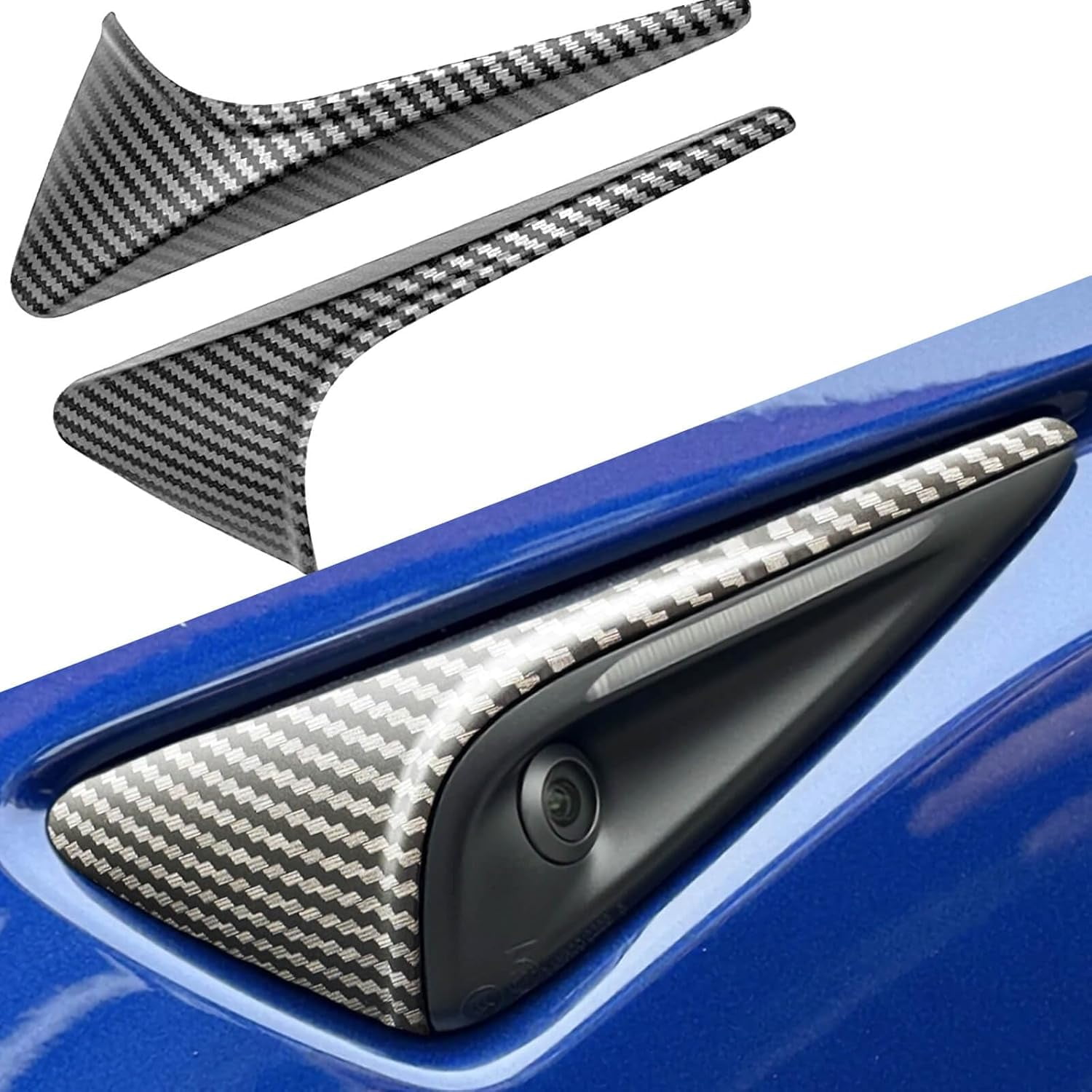 2 Pcs Blind Spot Side Camera Covers for Tesla HW4.0, Compatible with ...