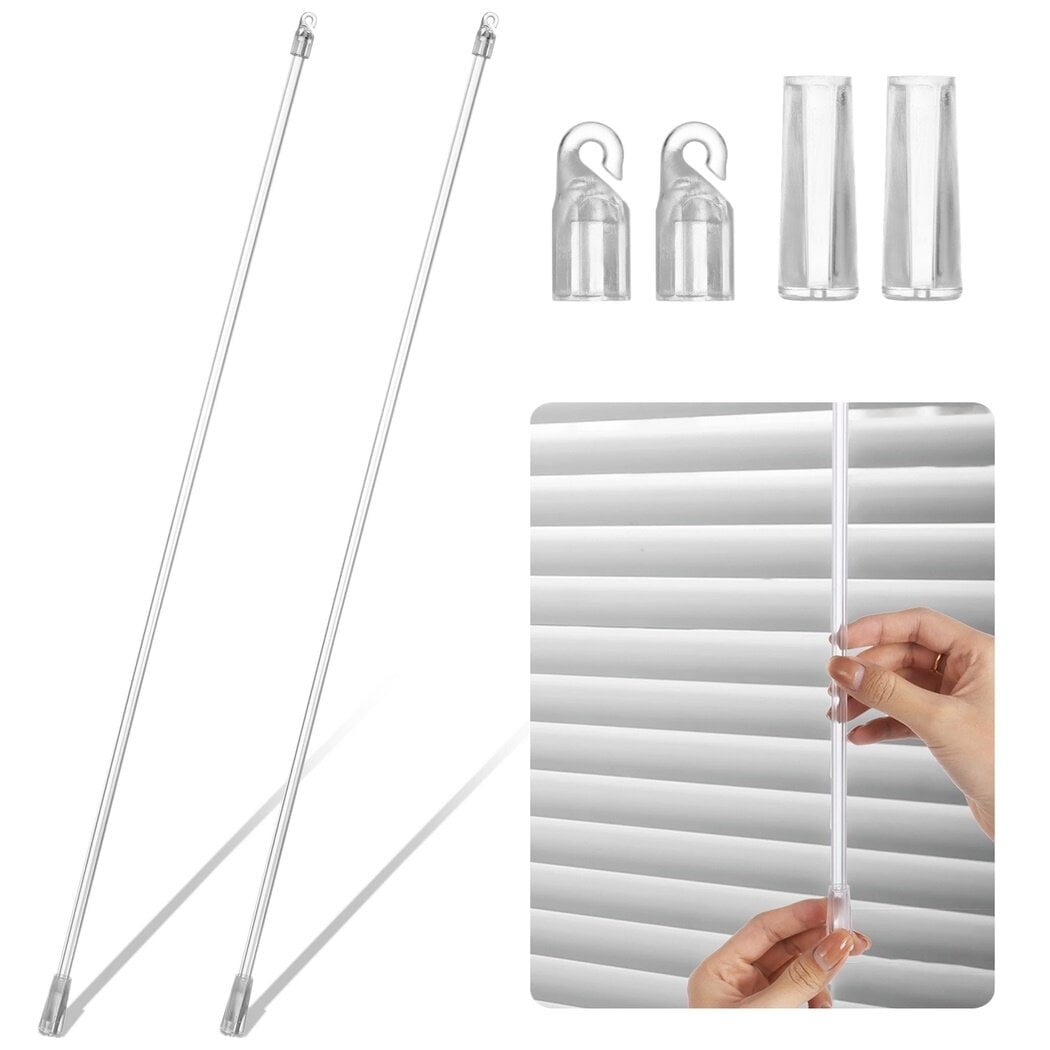 2 Pcs Blind Wands, 24in Vertical Blind Replacement Parts, Clear Acrylic ...